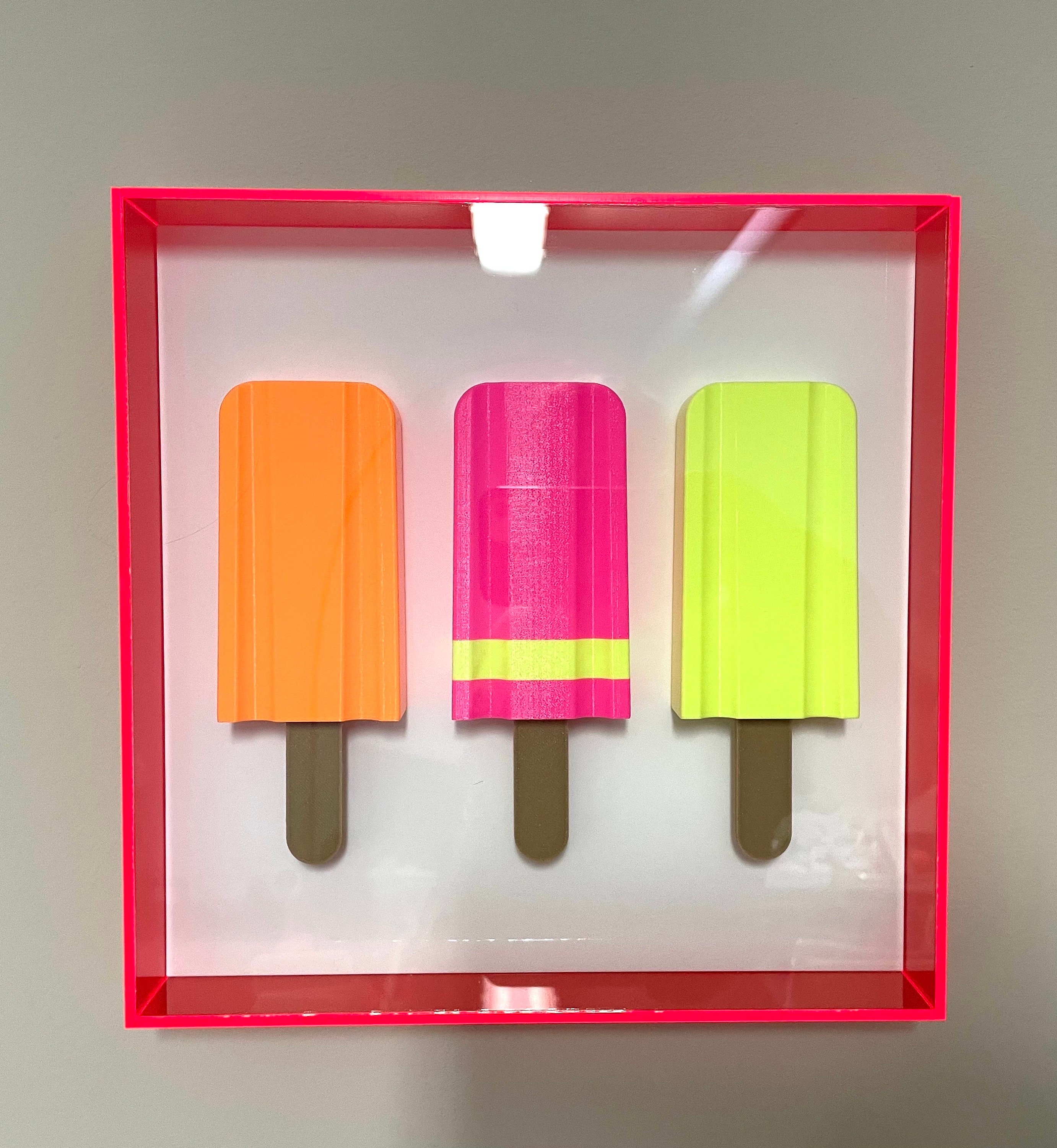 Pop Art - Popsicle Wall Art, Popsicle 3D Sculptures, Modern Art, Neon ...