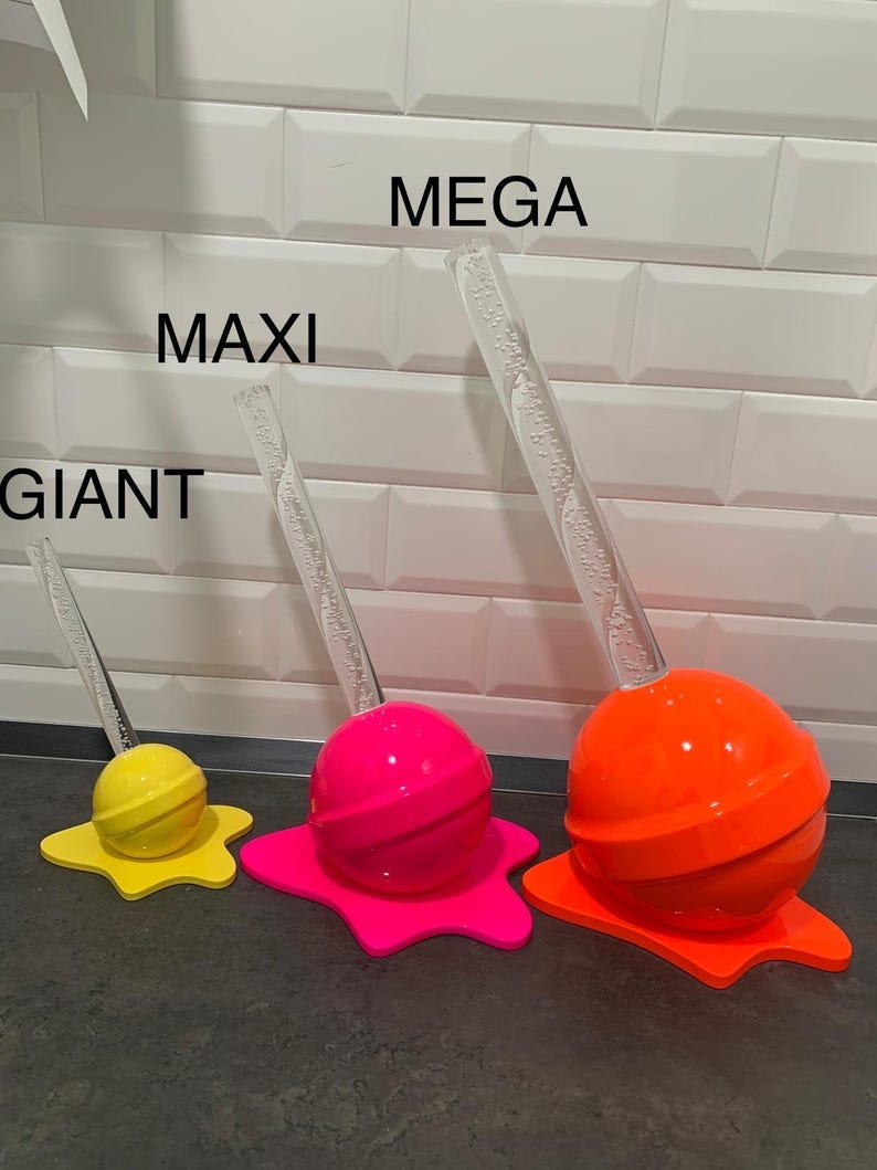 MEGA GIANT PAINTED Melting Lollipop Intinta - Popart - Giant 3D Painted ...