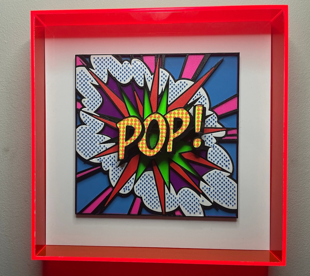 Pop Art Wall Art 3D Sculptures Modern Art Neon Acrylic - Etsy