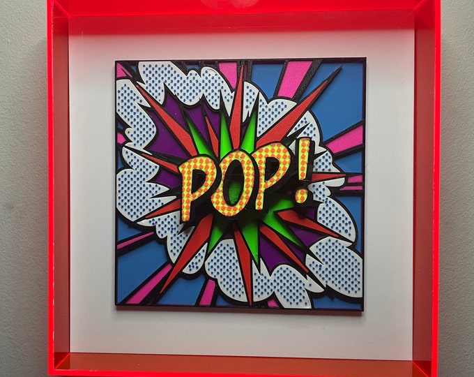 Pop Art Wall Art 3D Sculptures Modern Art Neon Acrylic - Etsy
