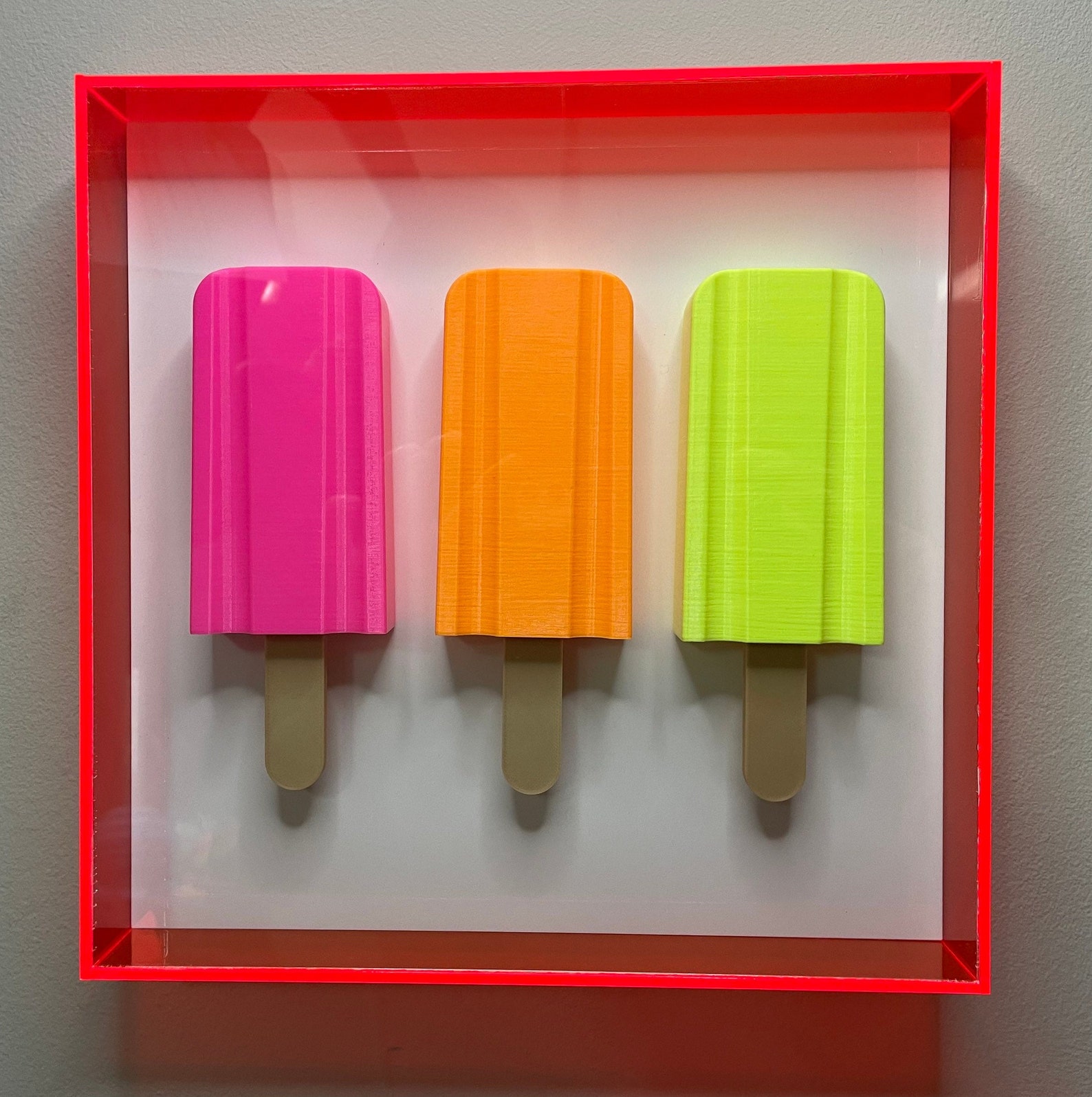 Pop Art - Popsicle Wall Art, Popsicle 3D Sculptures, Modern Art, Neon ...