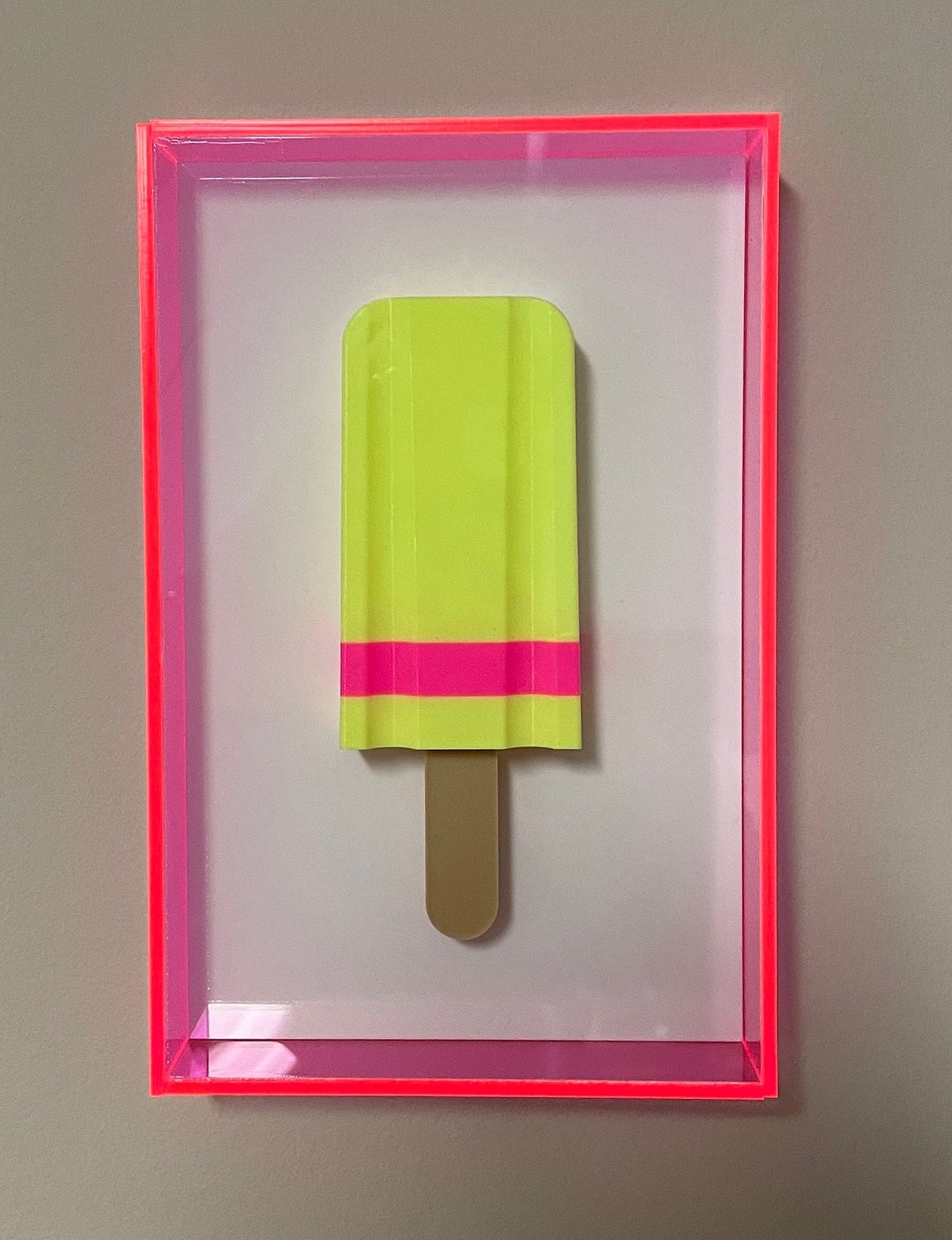Pop Art - Popsicle Wall Art, Popsicle 3D Sculptures, Modern Art, Neon ...