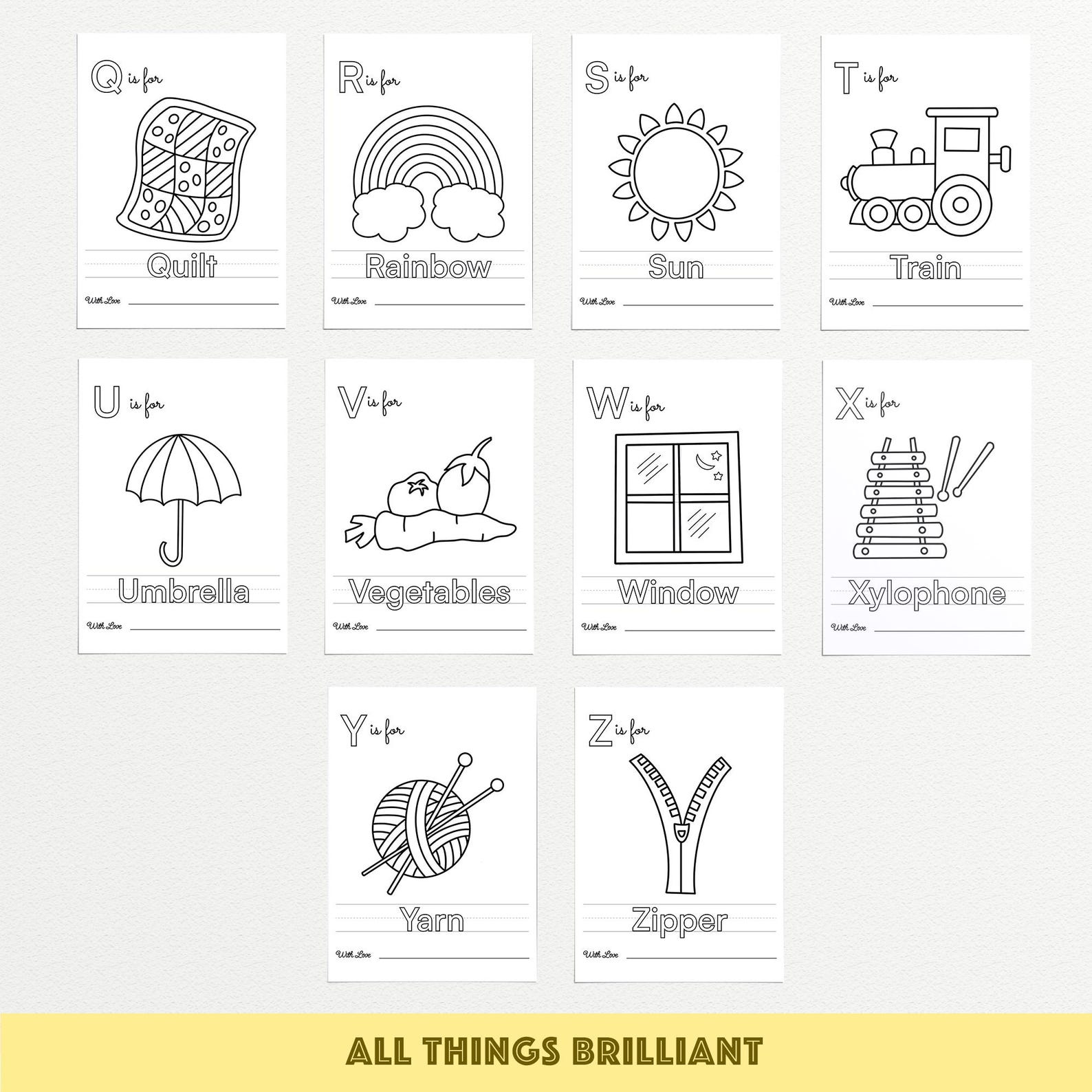 ABC Coloring Book, Baby's First Alphabet Book,sun Theme Baby's First ...