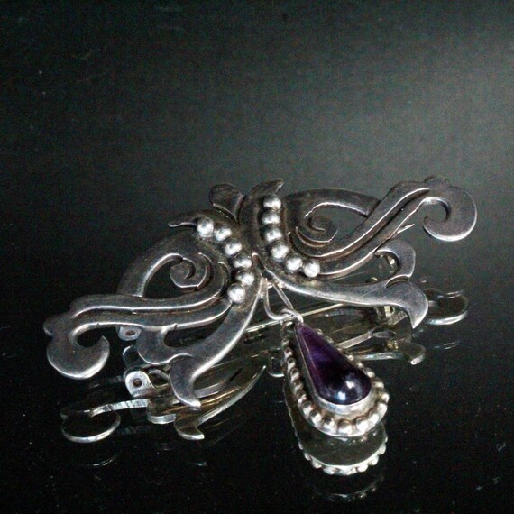 Vintage Sterling Silver Taxco Mexico 950 Amethyst Mod… - Gem