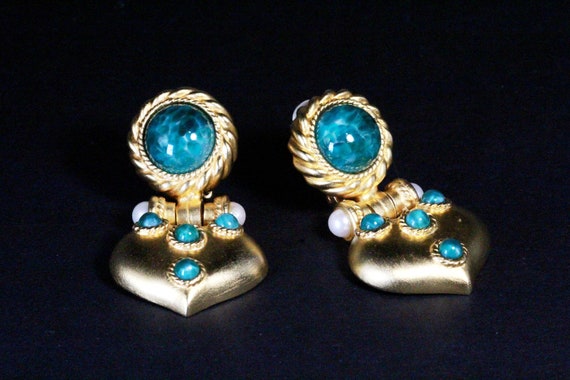 French Haute Couture Signed Satin Brushed Matte Gold … - Gem