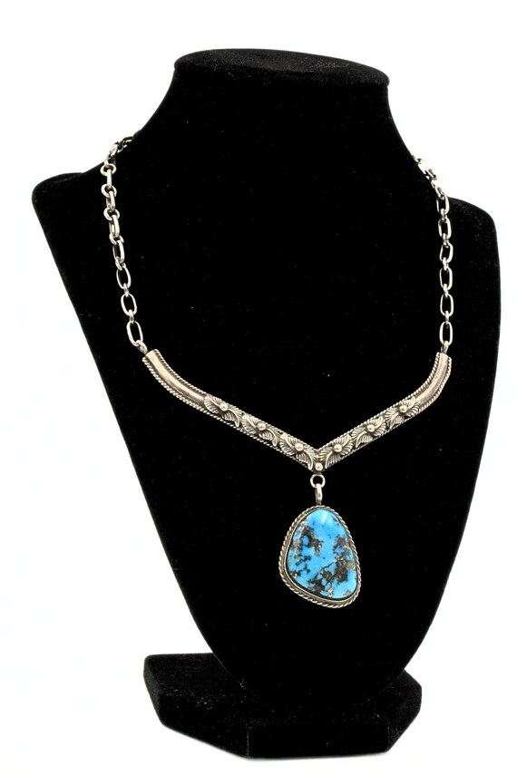 Anna Begay Early Navajo Pyrite Turquoise Spider Web S… - Gem