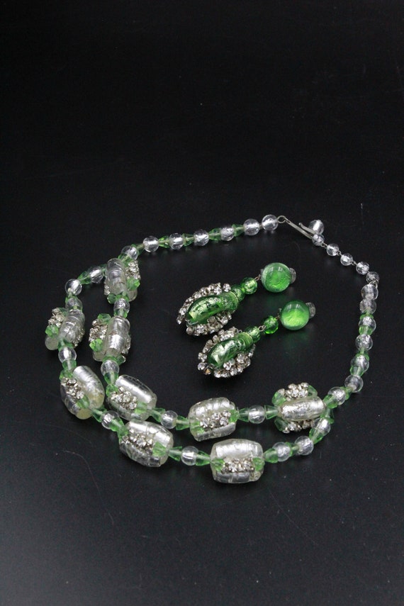 Western germany glass necklace - Gem