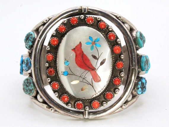 Magnificent Zuni Spinner Rotating Kachina Cardinal In… - Gem