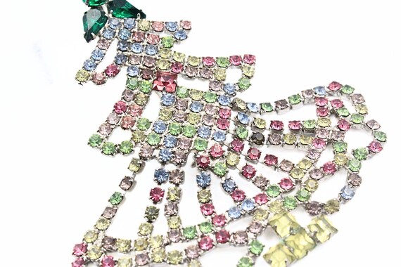 Illustrious Dominique Pink Green Yellow Rhinestone Ch… - Gem