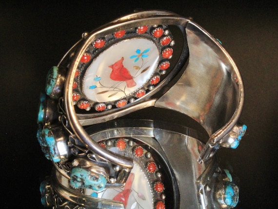Magnificent Zuni Spinner Rotating Kachina Cardinal In… - Gem