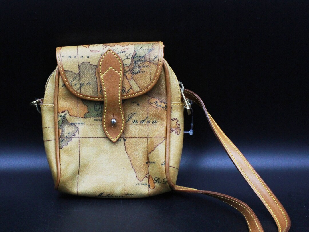 Alviero Martini Map Leather Crossbody Purse - Etsy