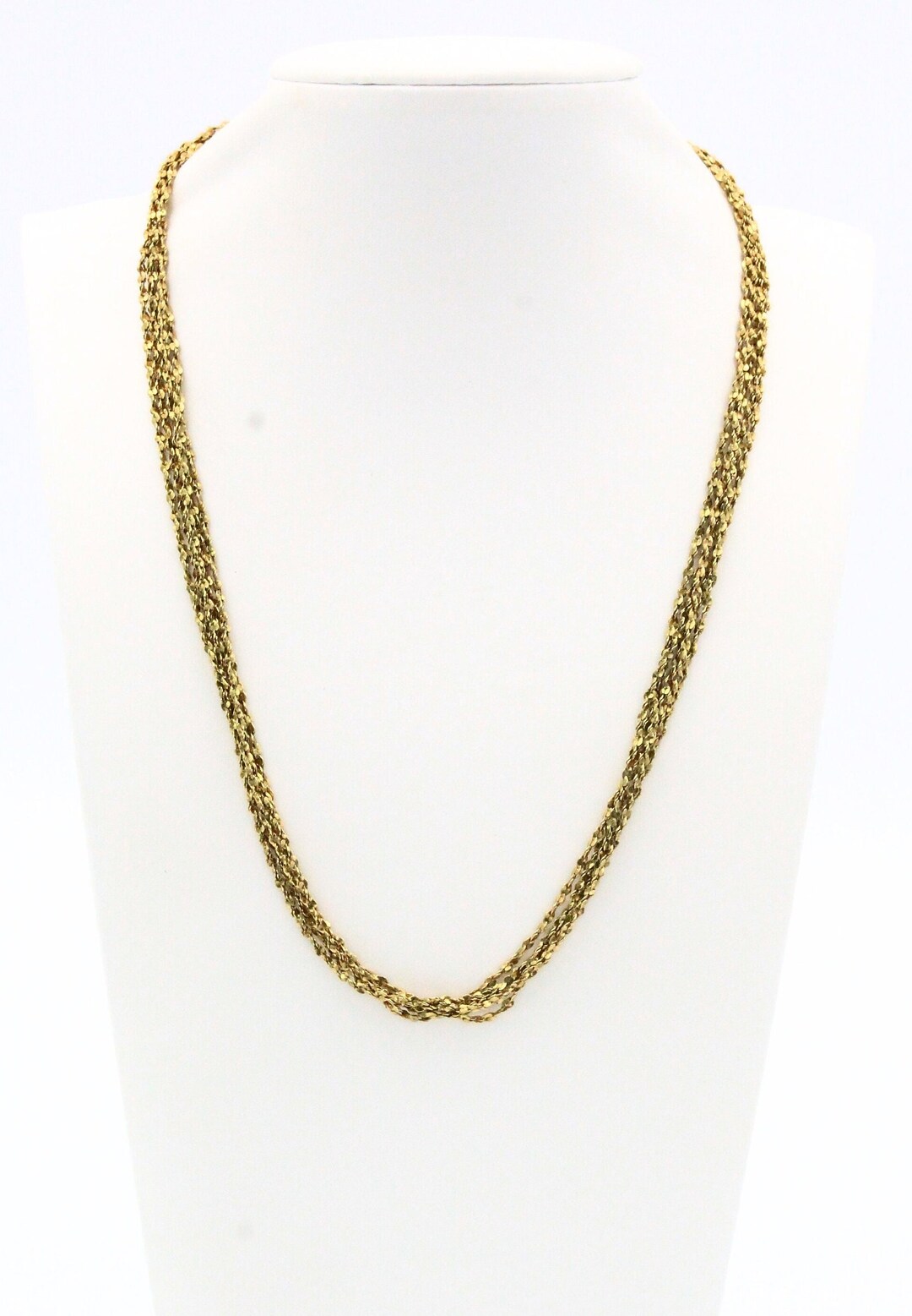 Nolan Miller Korea Gold Tone Multi Strands Designer High End Necklace ...