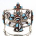 Large Herbert & Esther HE Cellicion Zuni Knifewing Inlay Cuff Bracelet ...