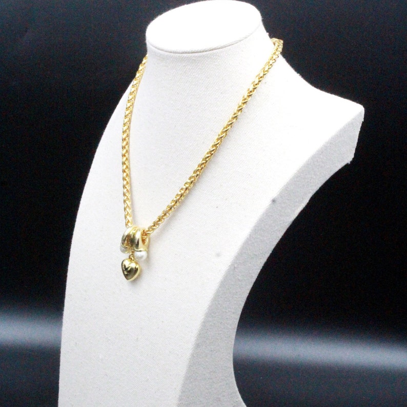 Vintage QVC Designer Interchangeable Faux Pearl Heart High Quality ...