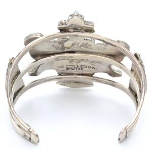Large Herbert & Esther HE Cellicion Zuni Knifewing Inlay Cuff Bracelet ...
