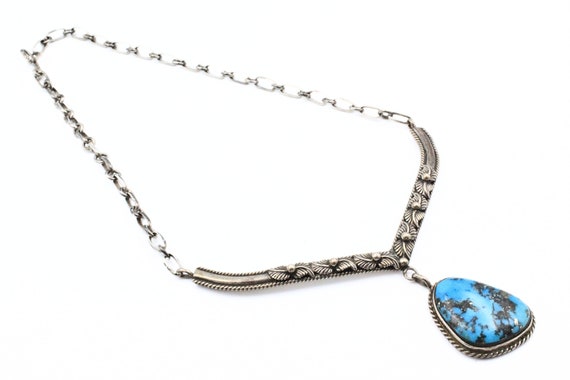 Anna Begay Early Navajo Pyrite Turquoise Spider Web S… - Gem