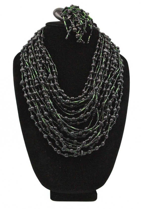 Phenomenal Gerda Lynggaard Monies Multi-Strand Green … - Gem