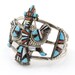 Large Herbert & Esther HE Cellicion Zuni Knifewing Inlay Cuff Bracelet ...