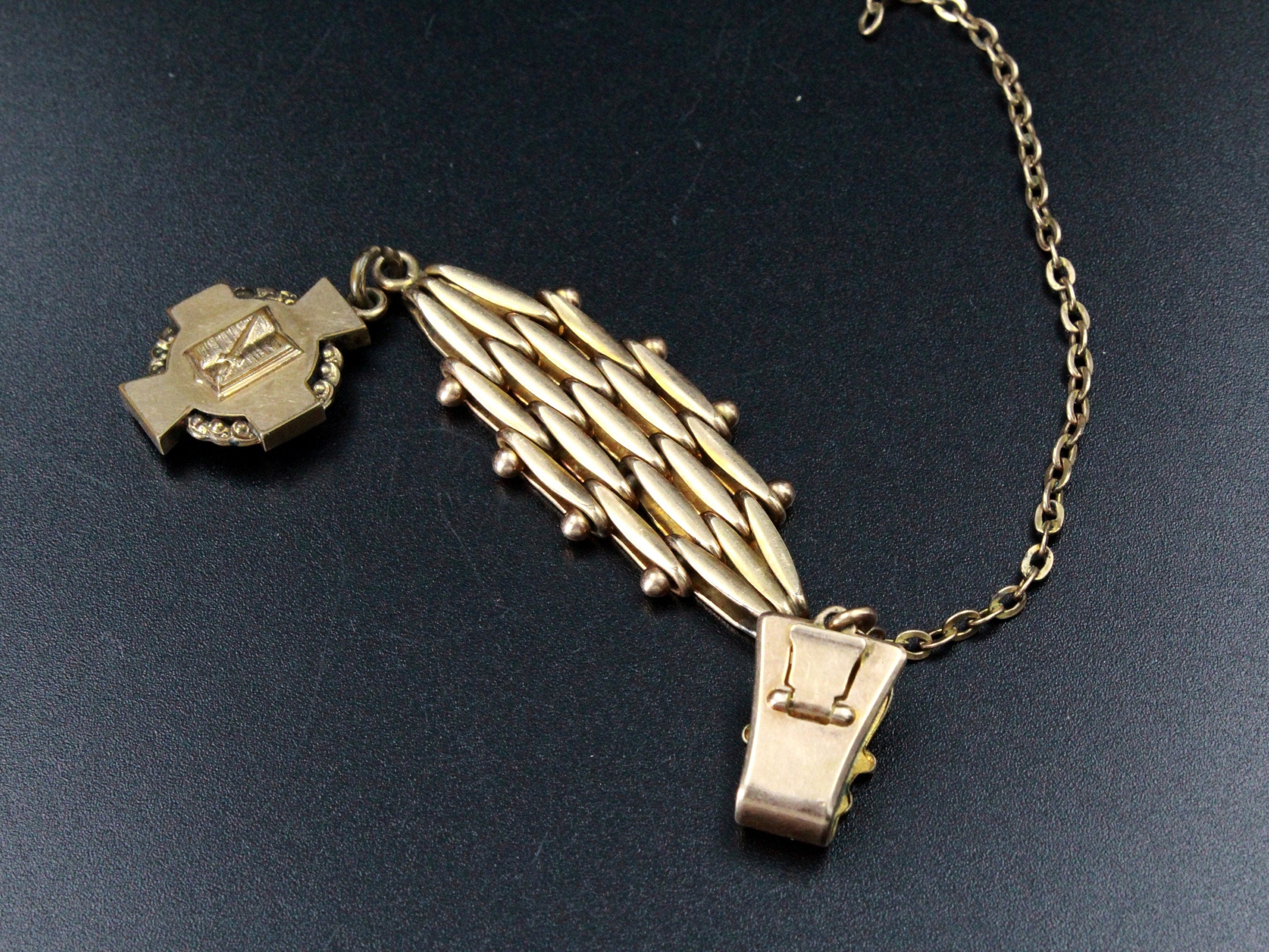 Antique Victorian Knight of Pythias FCB Gold Filled Fancy Wide Watch ...