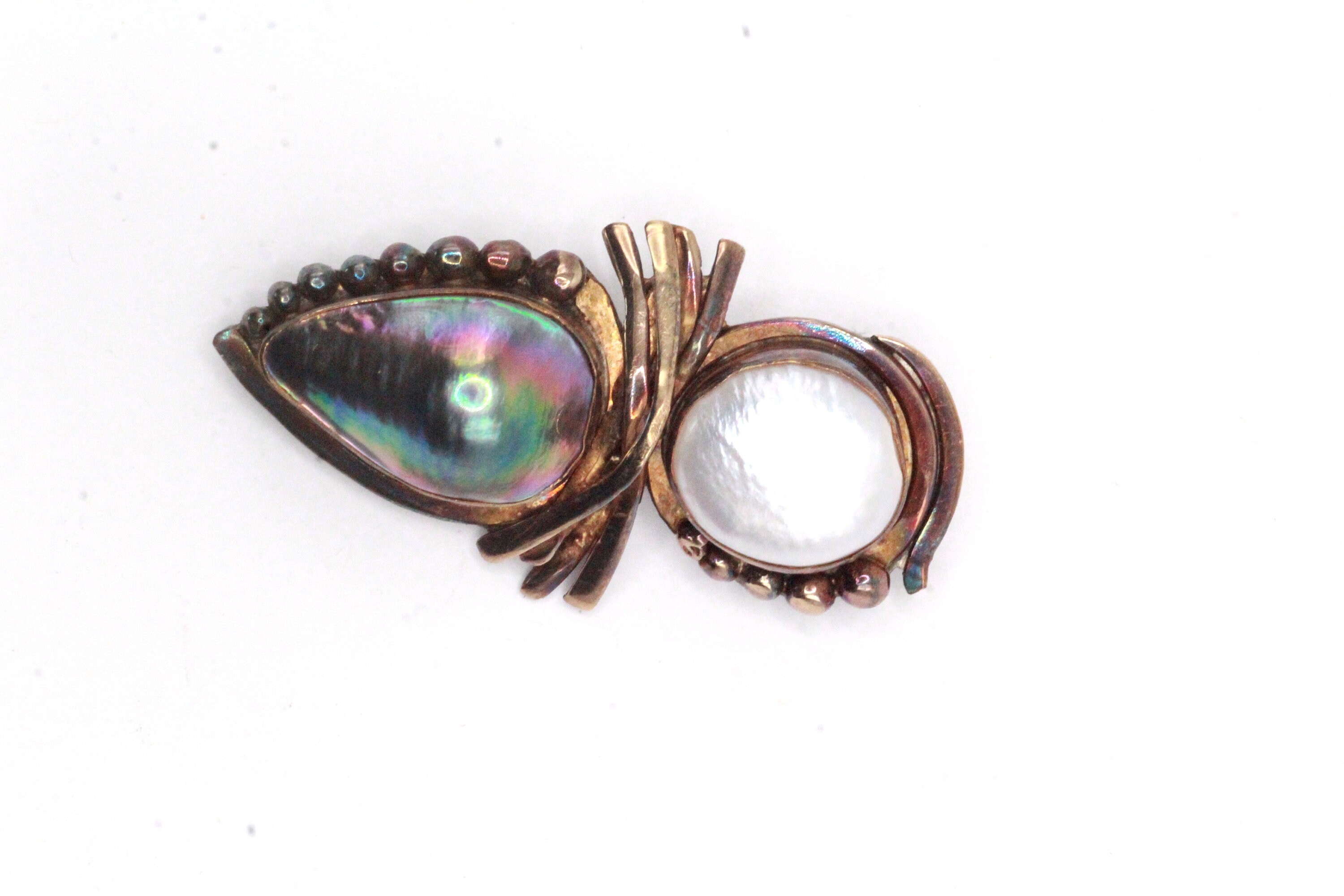 Margaret Ellis Marked Studio Artisan Sterling Silver Abalone Pearl ...