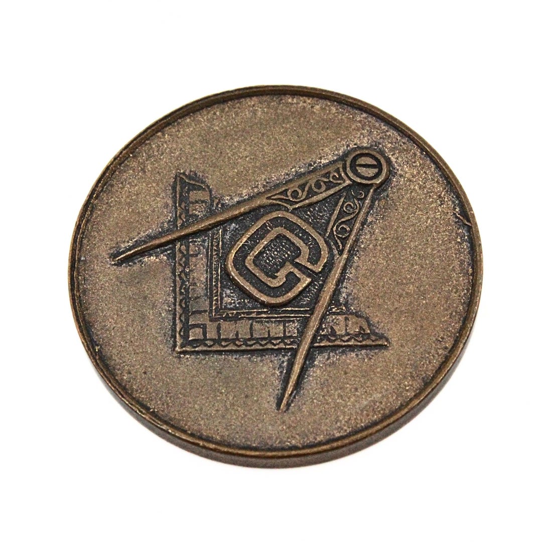 Vintage Engraved Grand Masonic Copper Toker Medal - Etsy