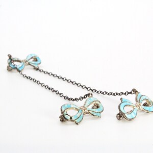 Rare! Antique Victorian Enamel Bow Connecting Three Pin - Etsy