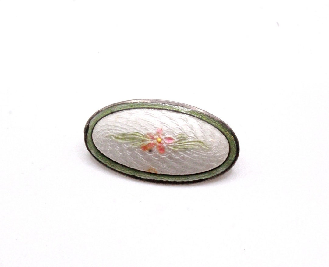 Vintage Charles M Robbins Guilloche Enamel Champleve Sterling Silver ...