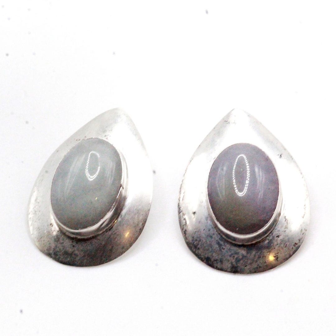 Vintage Native American Navajo Sterling Silver Jade Jadeite Cabochon ...