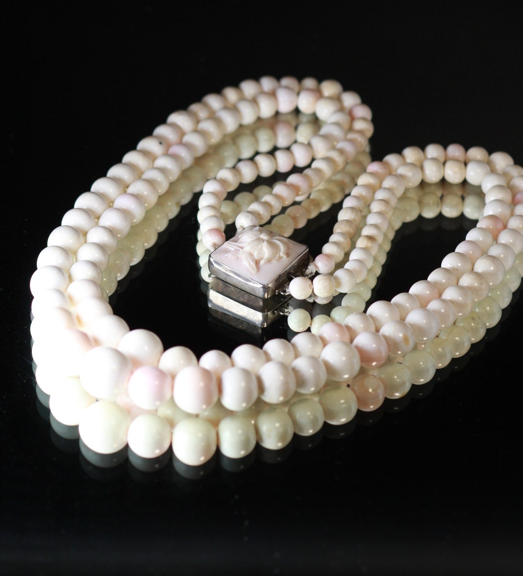 Chinese Antique Art Nouveau Sterling Silver Conch Shell Necklace - Etsy