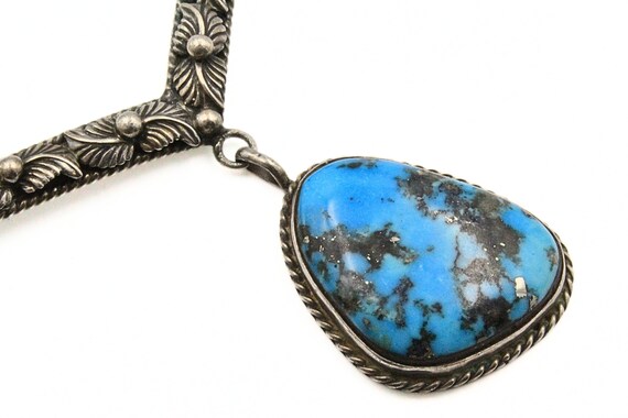 Anna Begay Early Navajo Pyrite Turquoise Spider Web S… - Gem