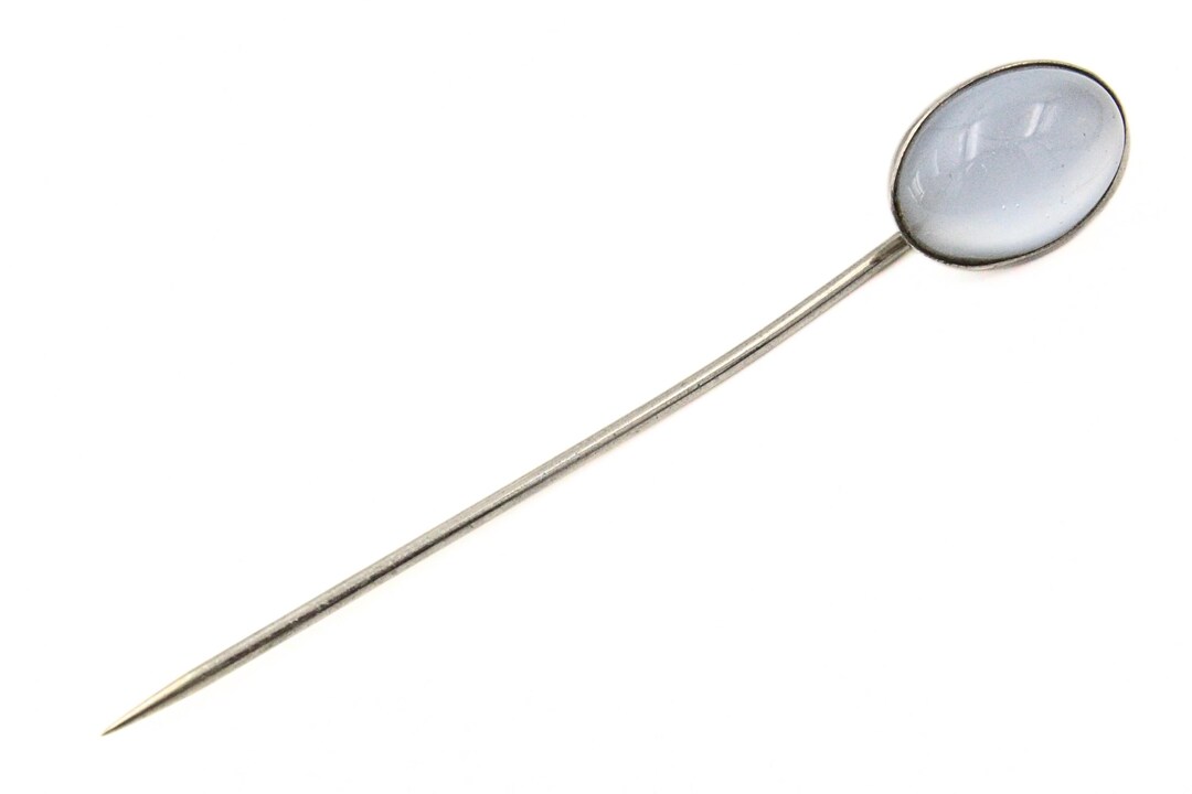 Antique Victorian Cat's Eye Moonstone Silver Plated Stick Pin - Etsy
