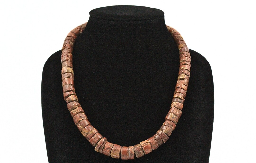 Antique African Trade Beads Bauxite Pipestone Necklace - Etsy