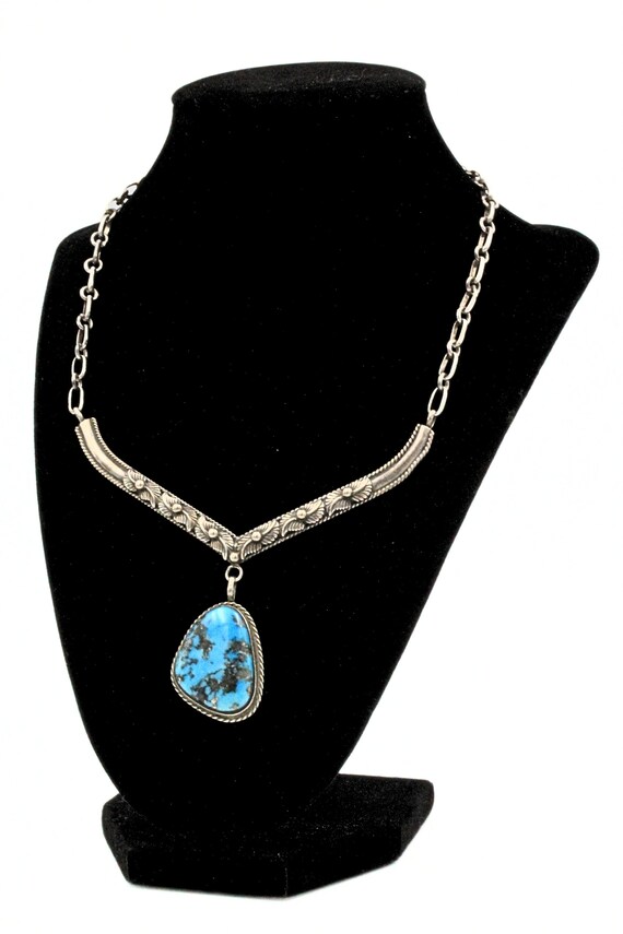 Anna Begay Early Navajo Pyrite Turquoise Spider Web S… - Gem