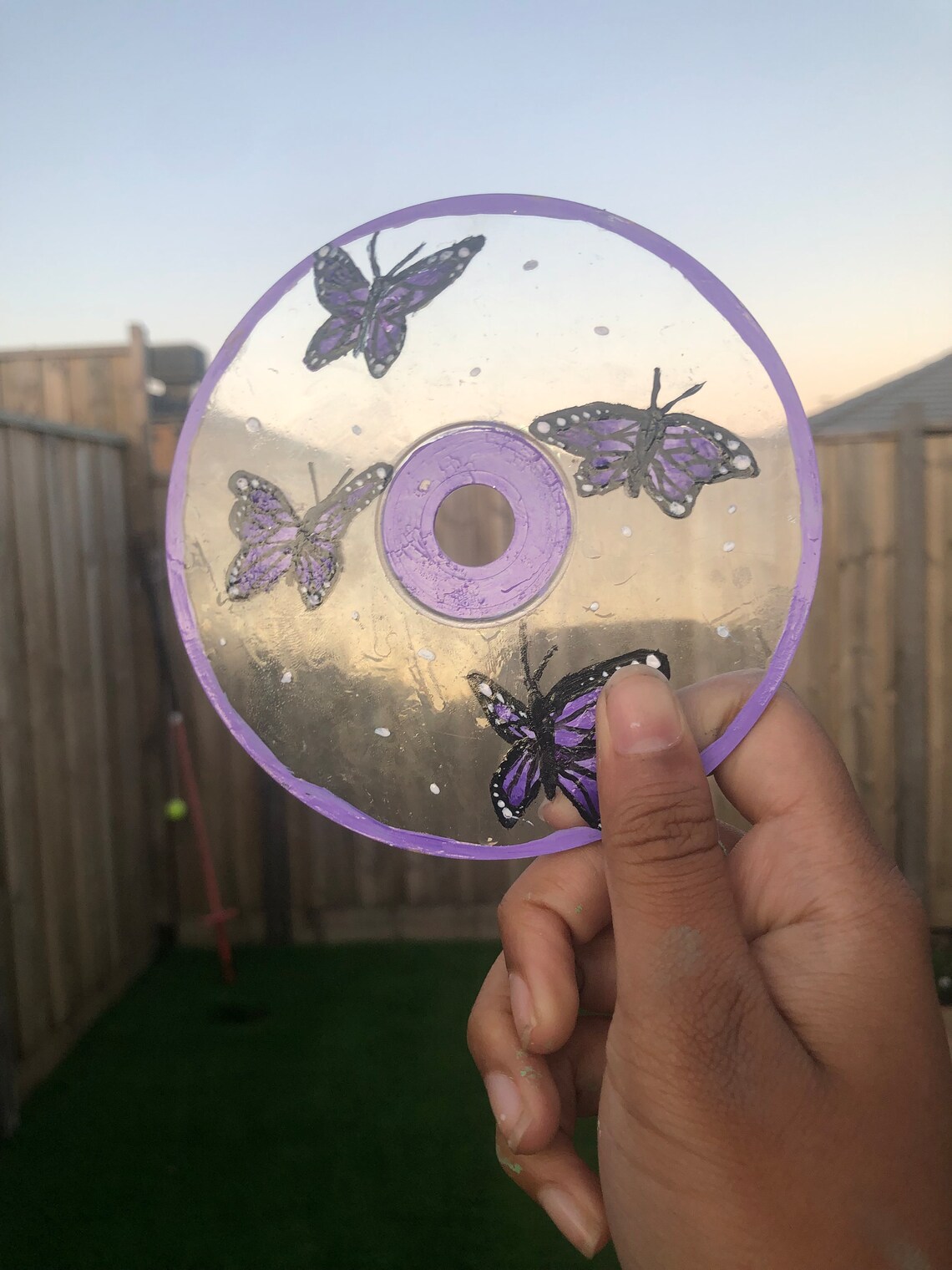 Purple Aesthetic Butterfly CD Art - Etsy