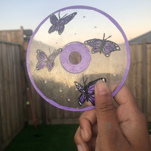 Purple Aesthetic Butterfly CD Art - Etsy