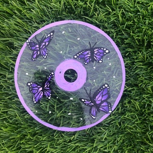 Purple Aesthetic Butterfly CD Art - Etsy
