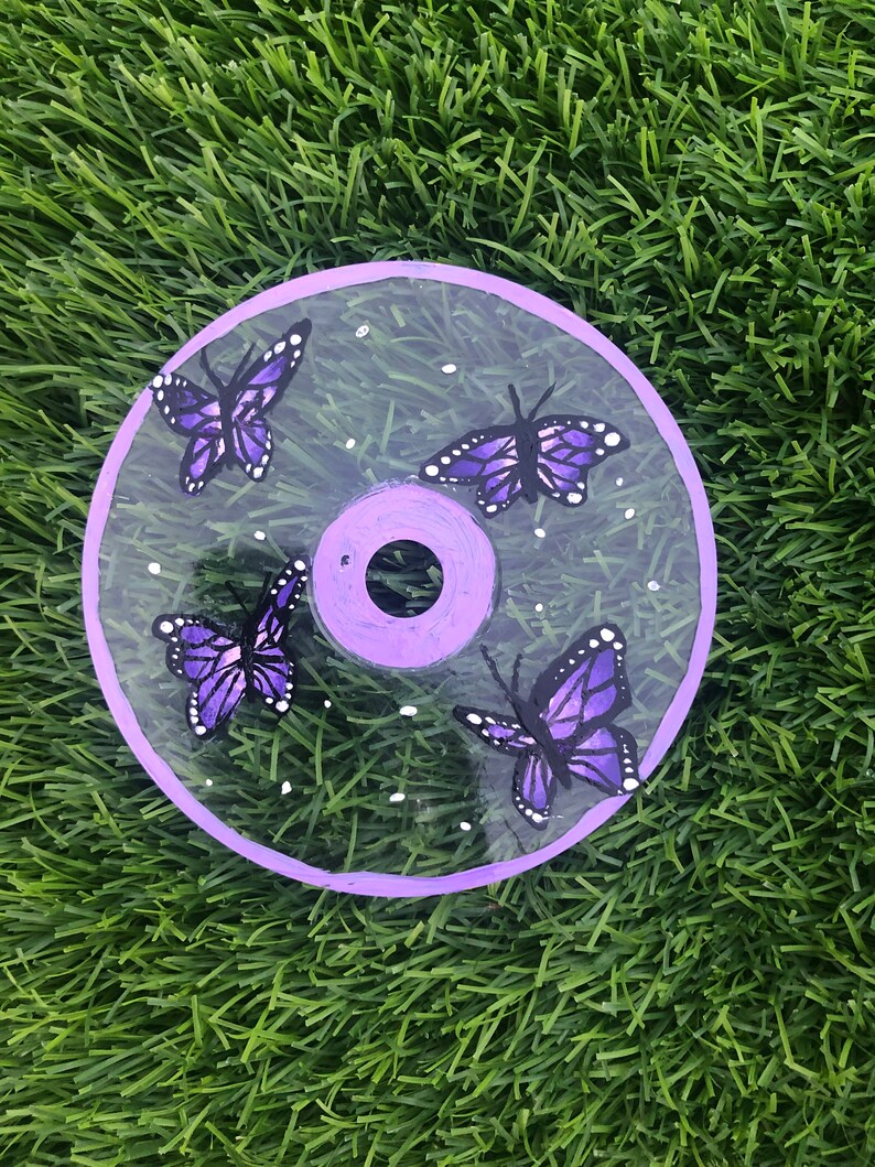 Purple Aesthetic Butterfly CD Art - Etsy