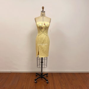 Rachel Green Yellow Embroidered Dress - Etsy