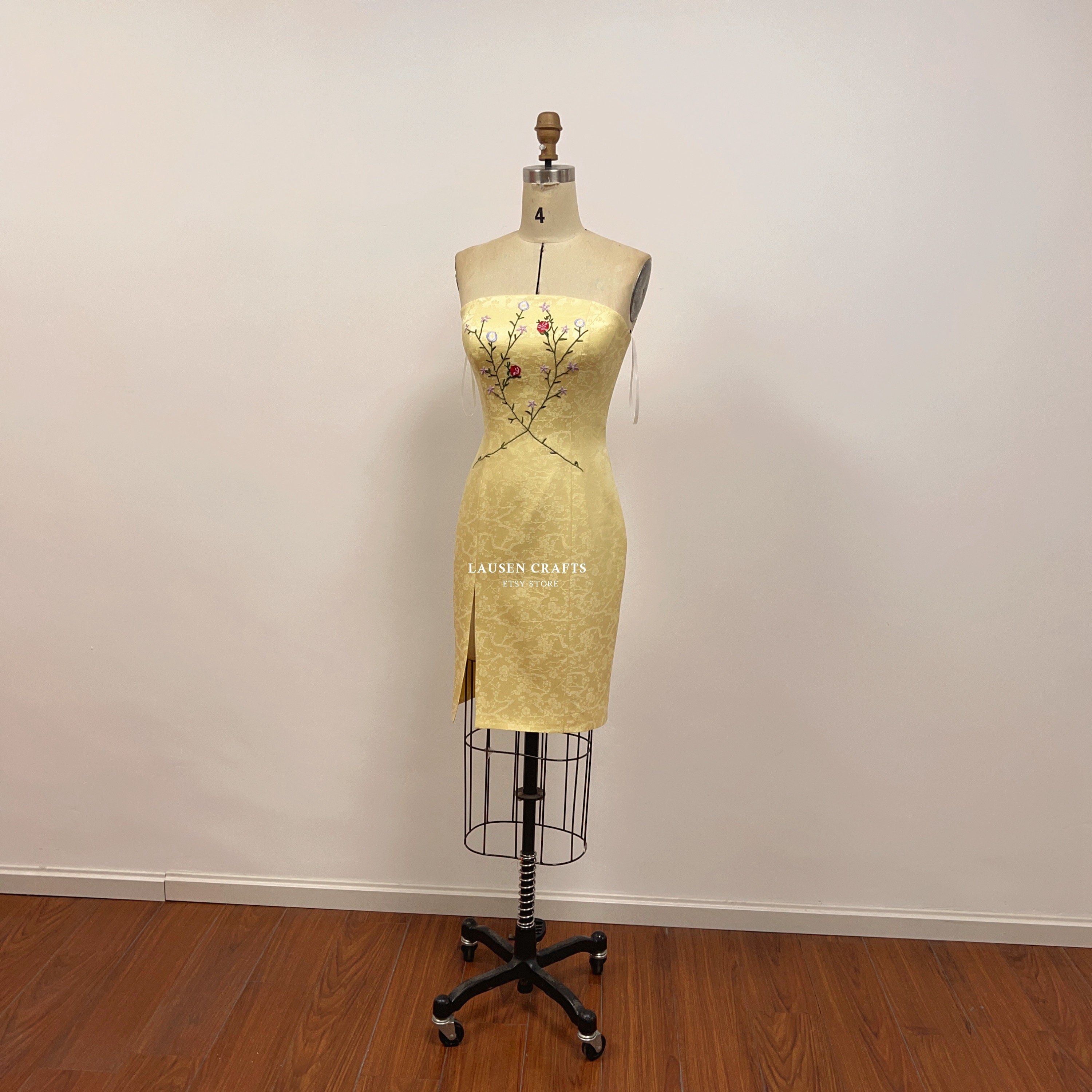 Rachel Green Yellow Embroidered Dress - Etsy