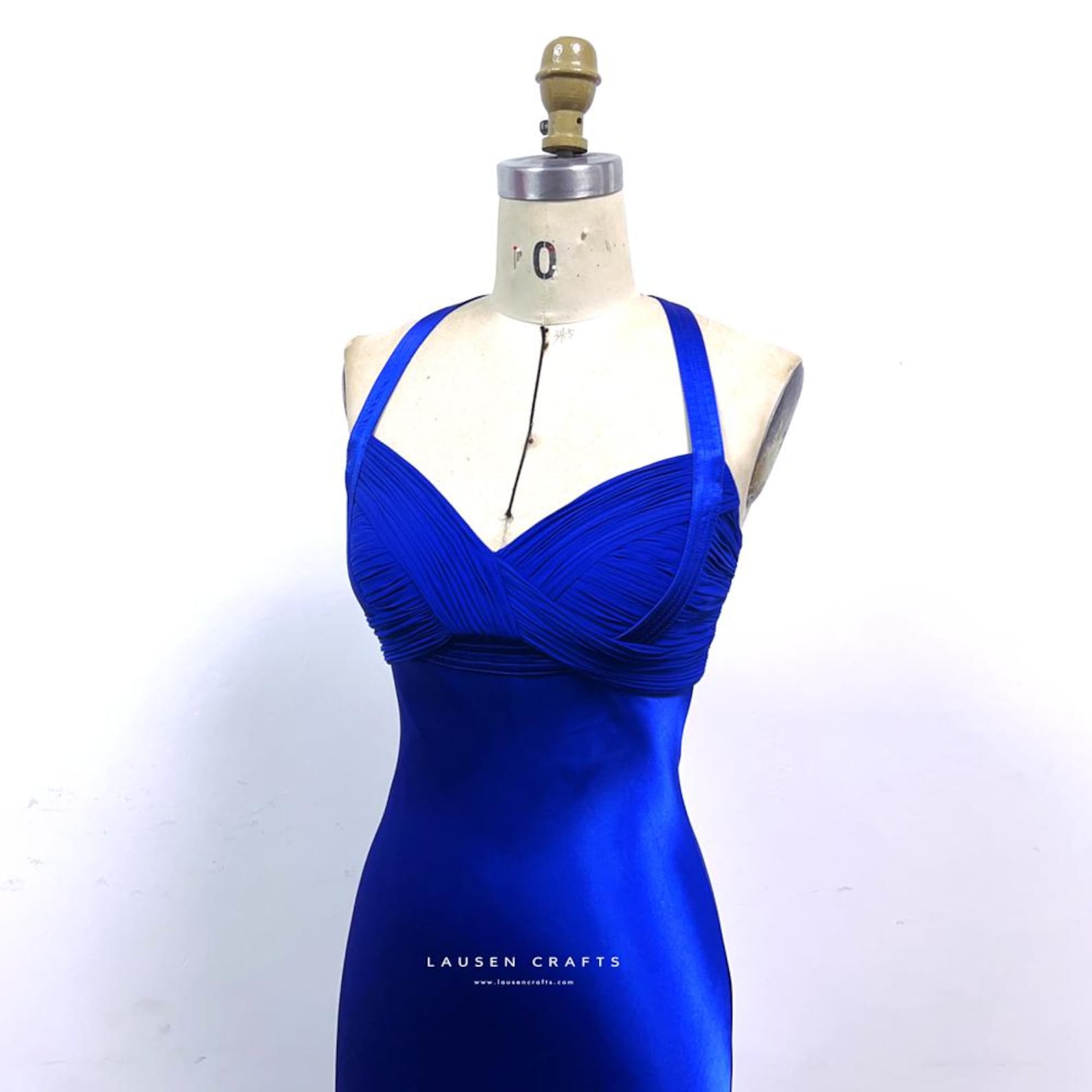 Elena Royal Blue Satin Formal Prom Dress - Etsy