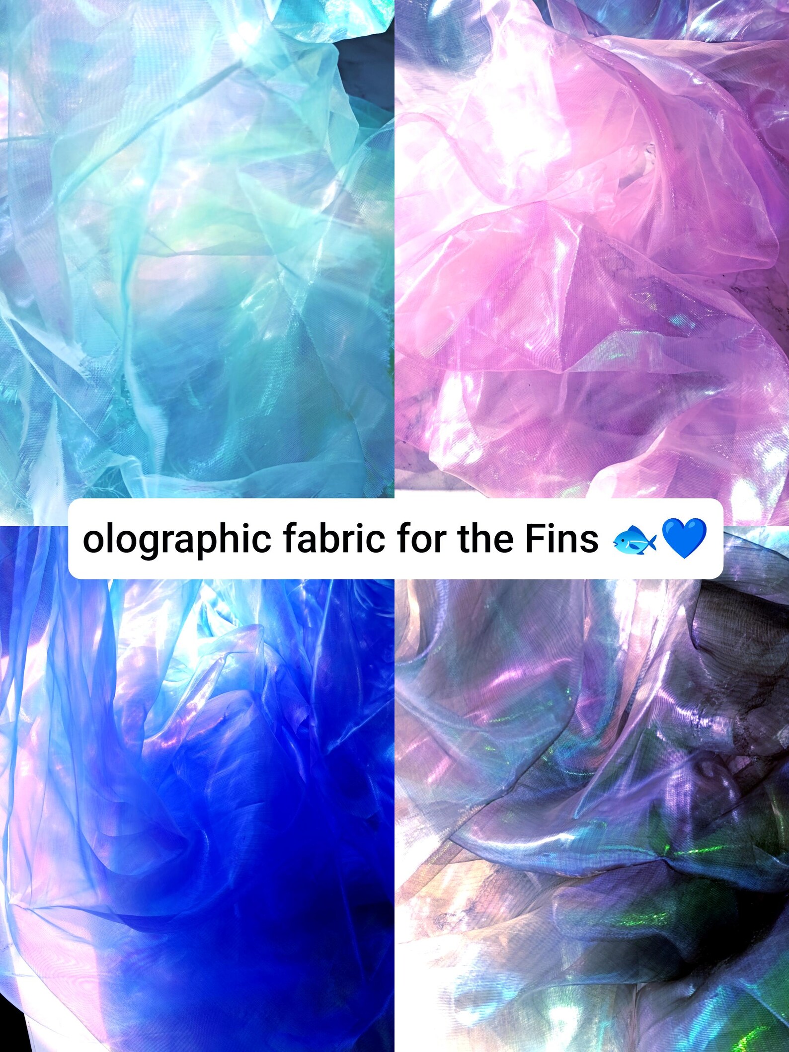 Mermaid Tail, Neoprene Mermaid Tail, Spandex Mermaid Tail, Iridescent ...