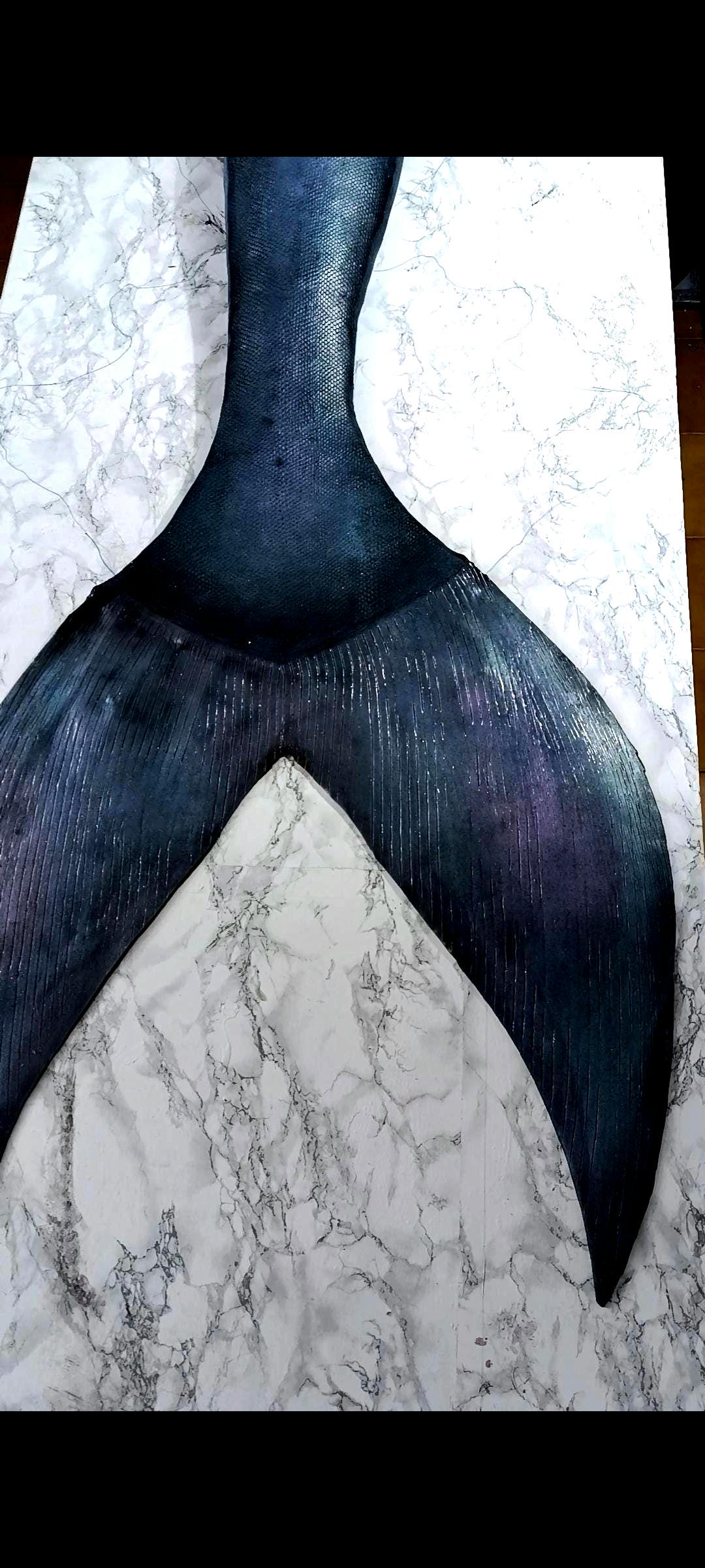 Mermaid Tail, Gothic Mermaid Tail, Black Mermaid Tail, Silicone Mermaid ...