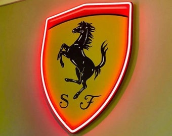 Neon Ferrari Sign - Etsy