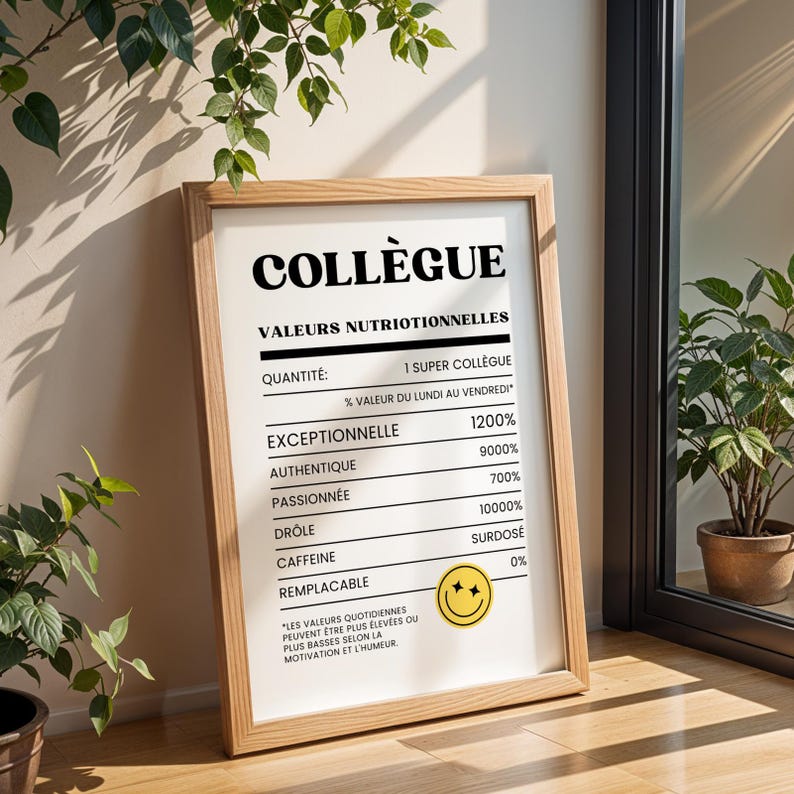 Nutritional Values - Humorous Poster for Male and Female Colleagues ...