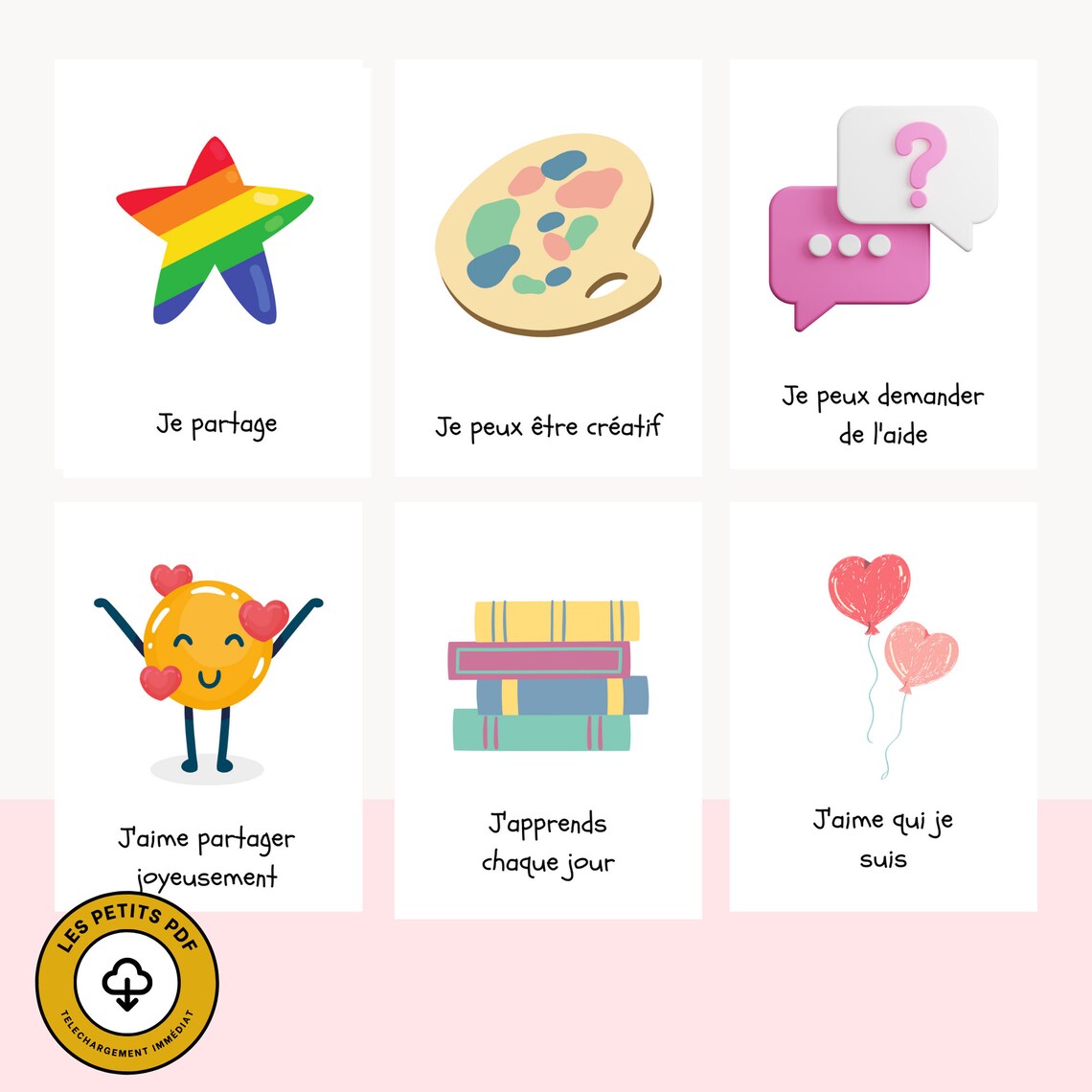 70 Cartes d'affirmation pour enfants - Affirmation positive & estime de ...