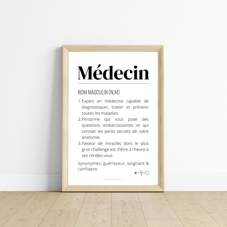 Doctor Definition Poster | Minimalist Poster for Waiting Room - Les ...