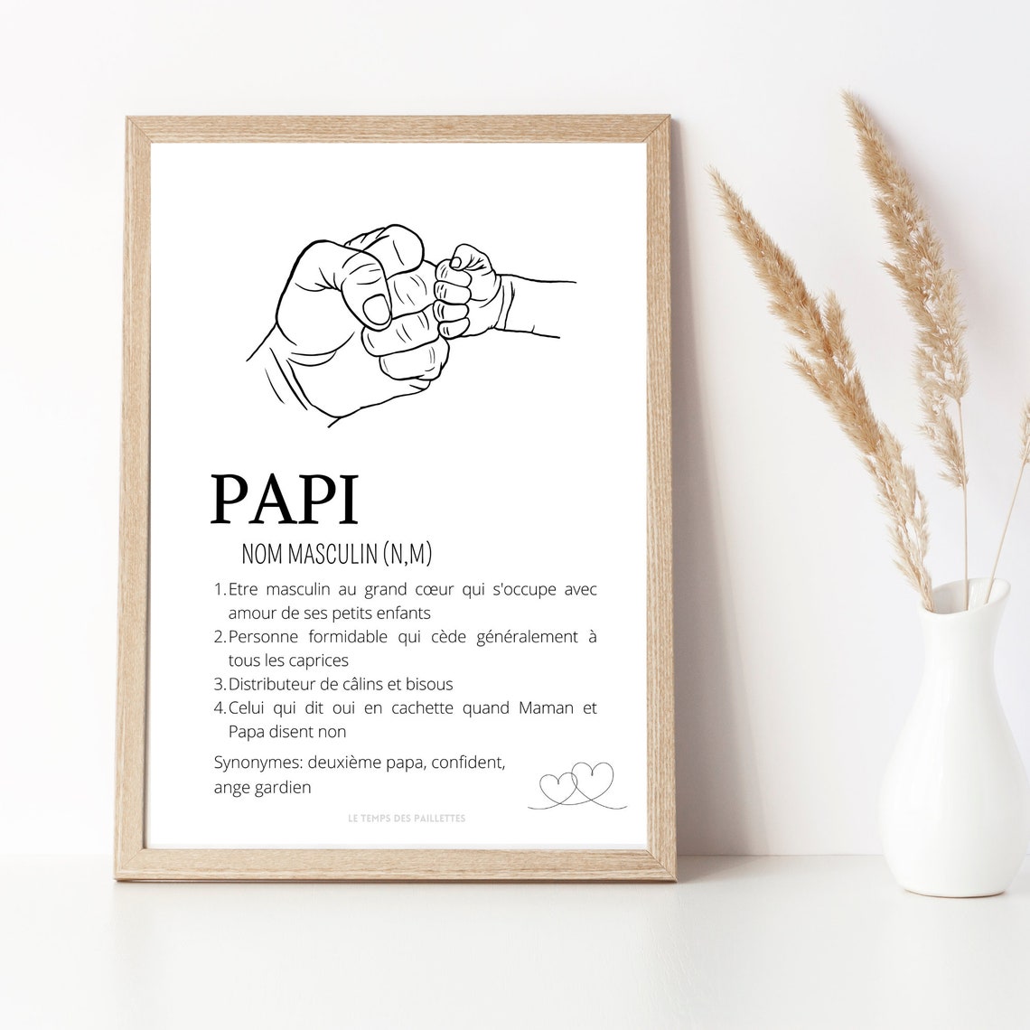 Papi Definition Poster - Grandpa Poster - Gift for Grandpa - Poster to ...