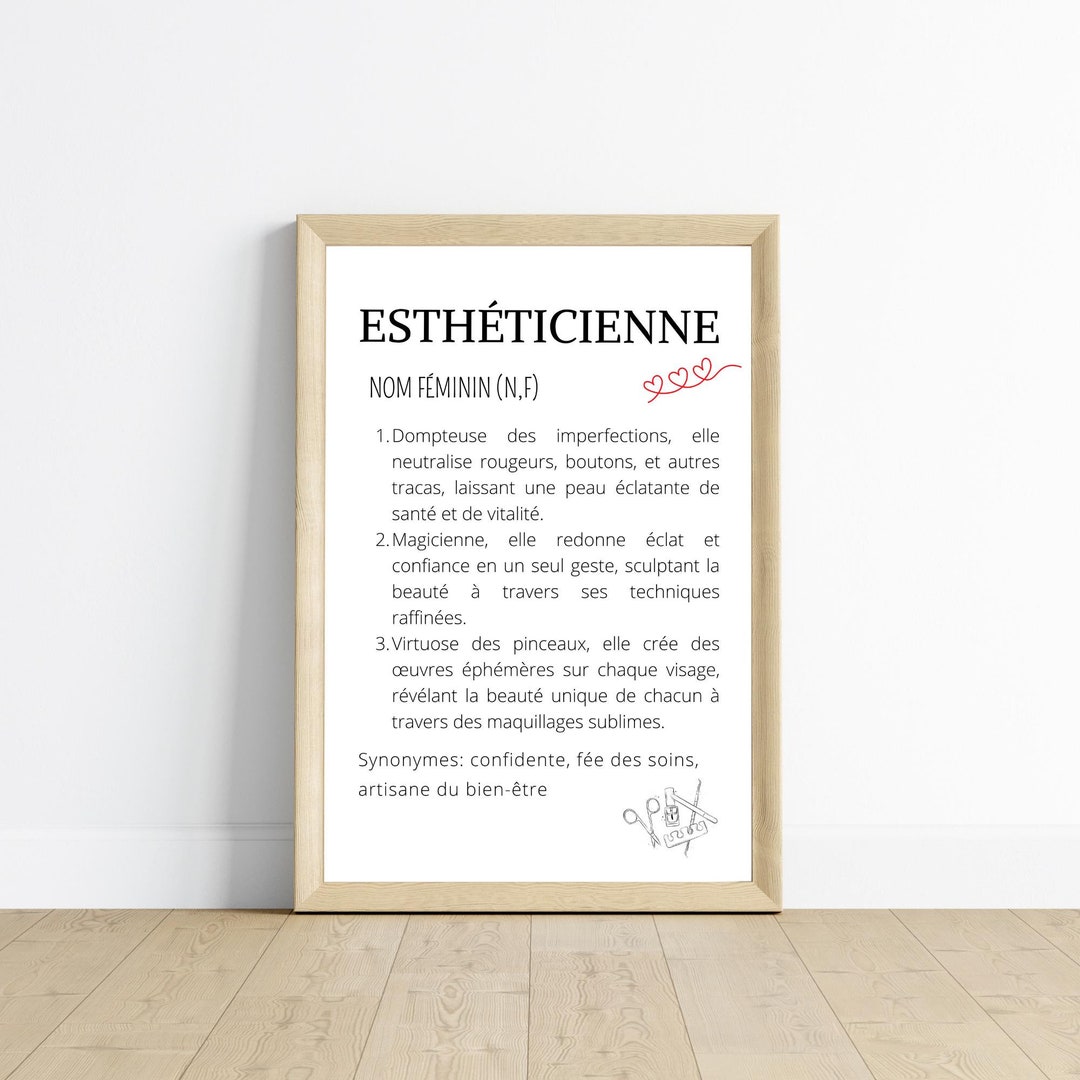 Beautician Definition Poster - Minimalist Poster for Beauty Center ...
