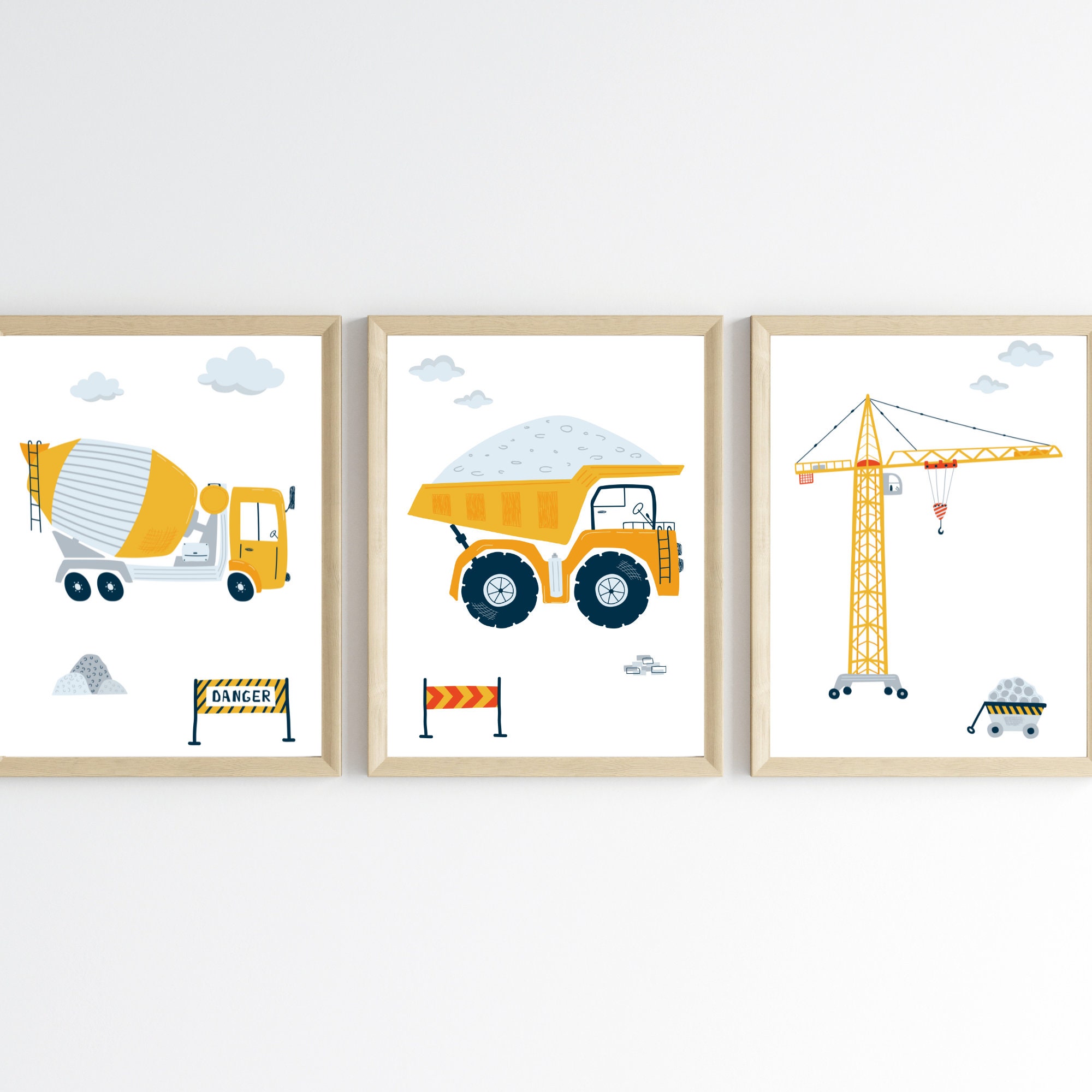 Trio of Construction Site Posters for Children Construction Site ...