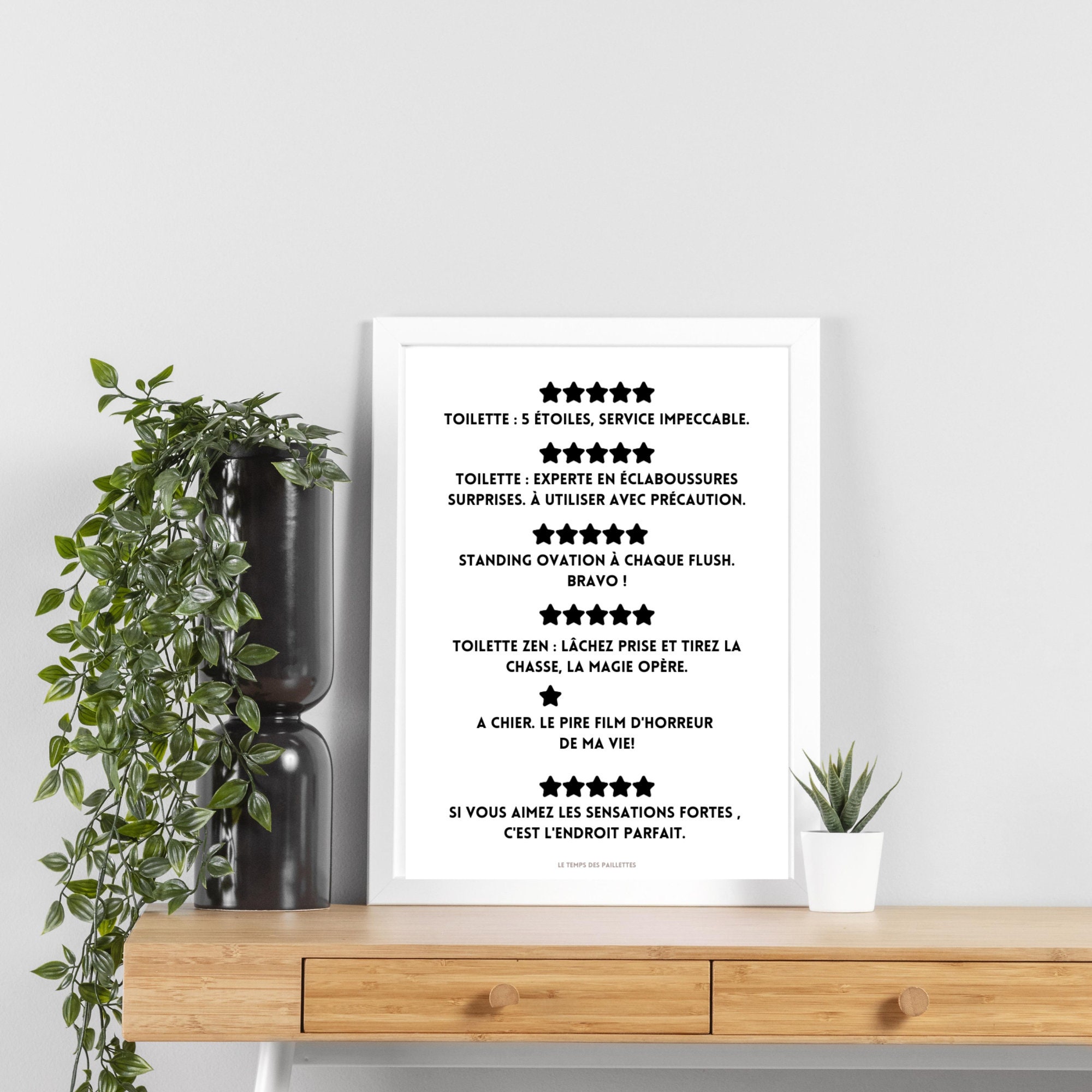 Toilet Humor Poster - WC Rating Poster - 5 Star Toilets - Wall ...